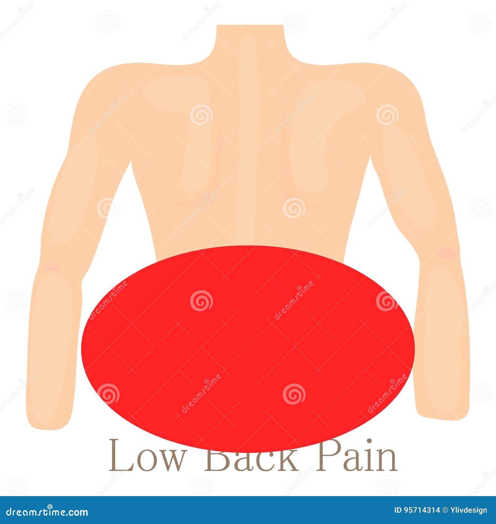 Low Back Pain Icon, Cartoon Style Stock Vector - Illustration of body ...