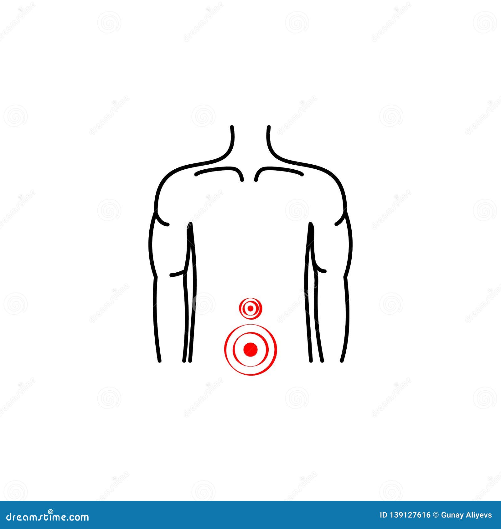Low Back , Pain Icon. Element of Health Care for Mobile Concept and Web ...