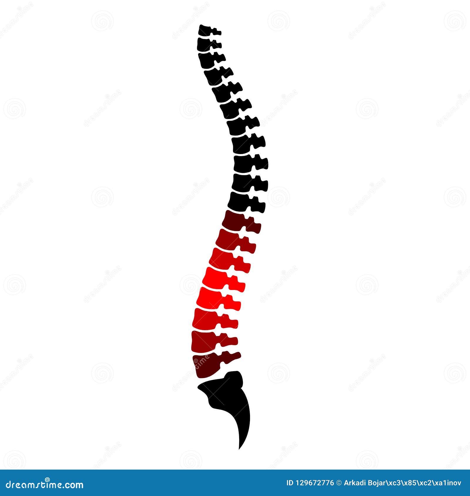 Low back pain icon stock vector. Illustration of chiropractic - 129672776