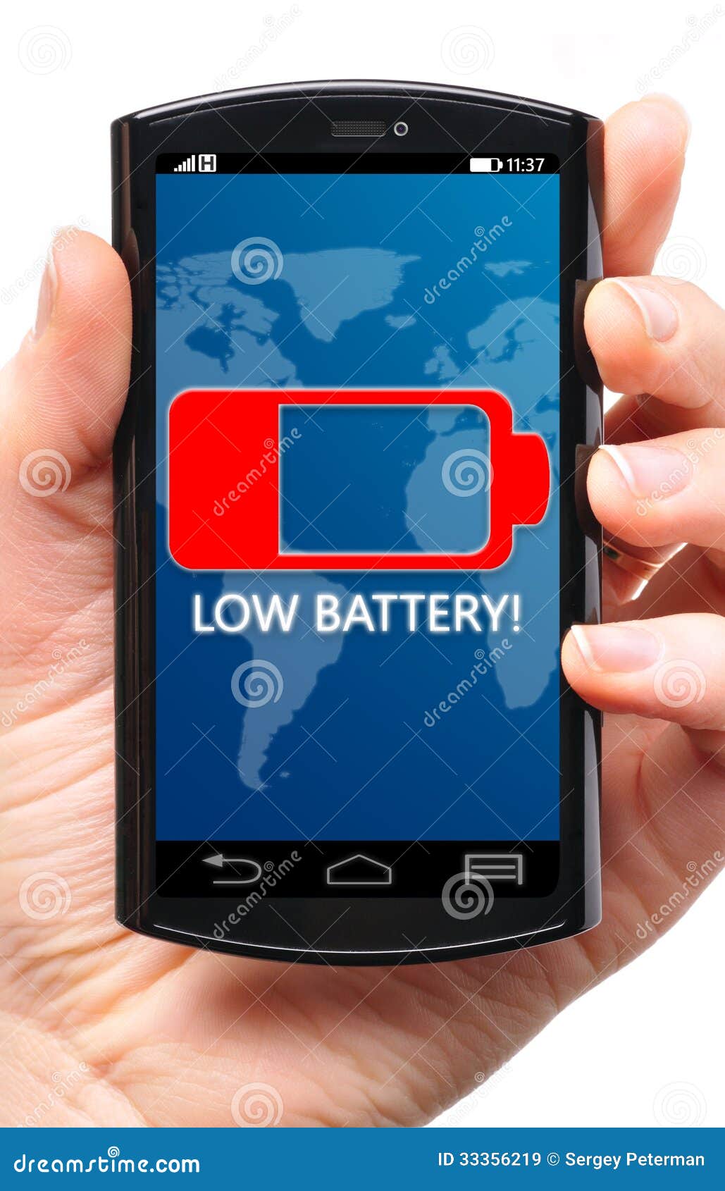 Low battery stock image. Image of application, communication - 33356219