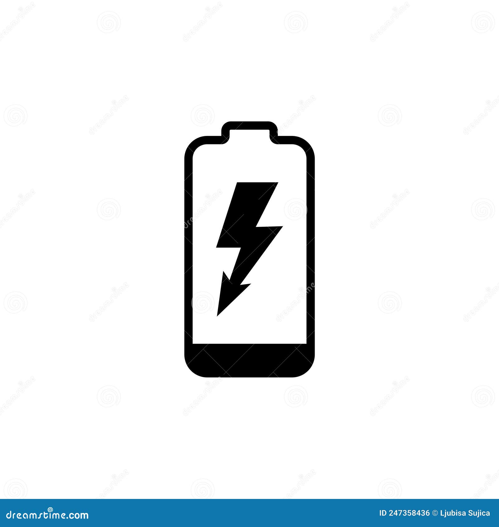 Low Battery Icon Isolated on White Background Stock Vector ...