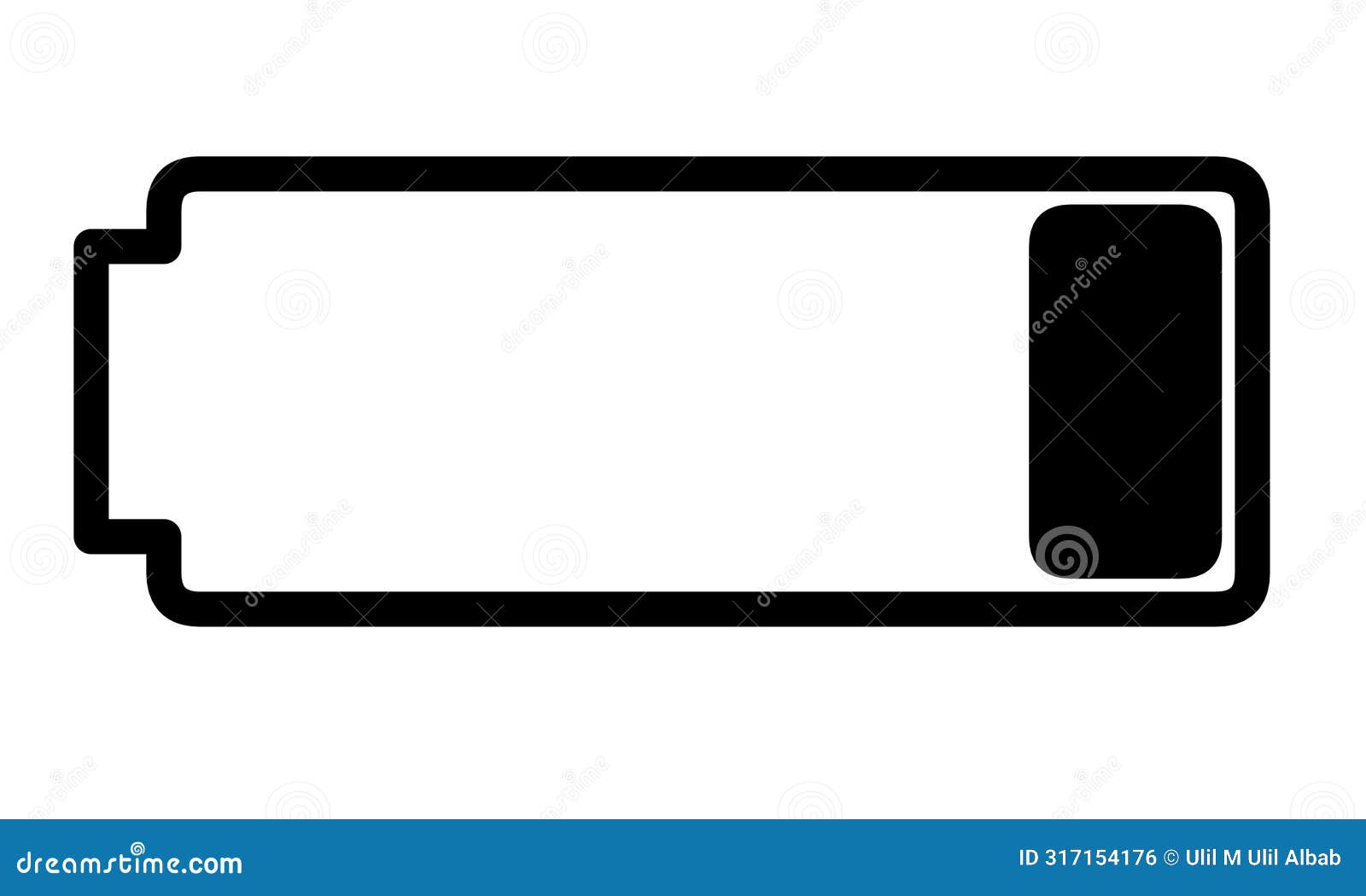 Low Battery Icon stock vector. Illustration of cell - 317154176