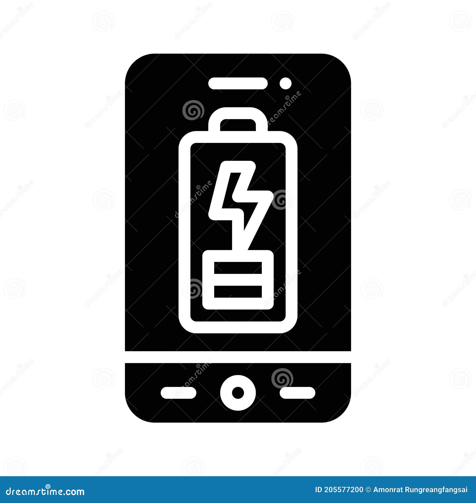 Low Battery Icon, Mobile Application Vector Illustration Stock Vector ...