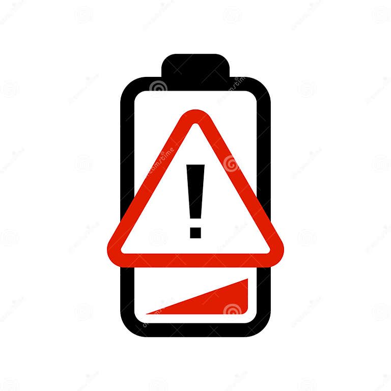 Low Battery Indicator Notice Vector Icon. Low Power Level. Stock Vector ... Low Battery Indicator Notice Vector Icon. Low Power Level. Stock Vector ...