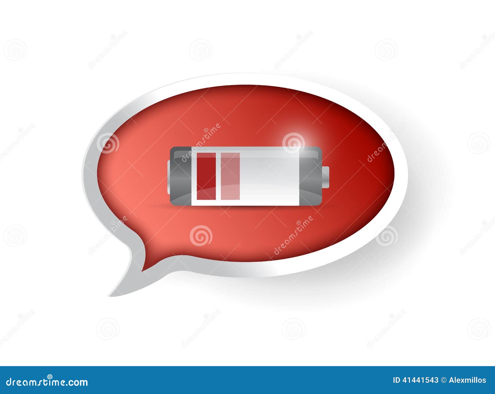 Low Battery Message Illustration Design Stock Illustration ...