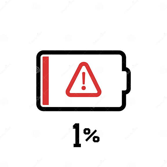 Low battery symbol stock illustration. Illustration of isolated - 290275772