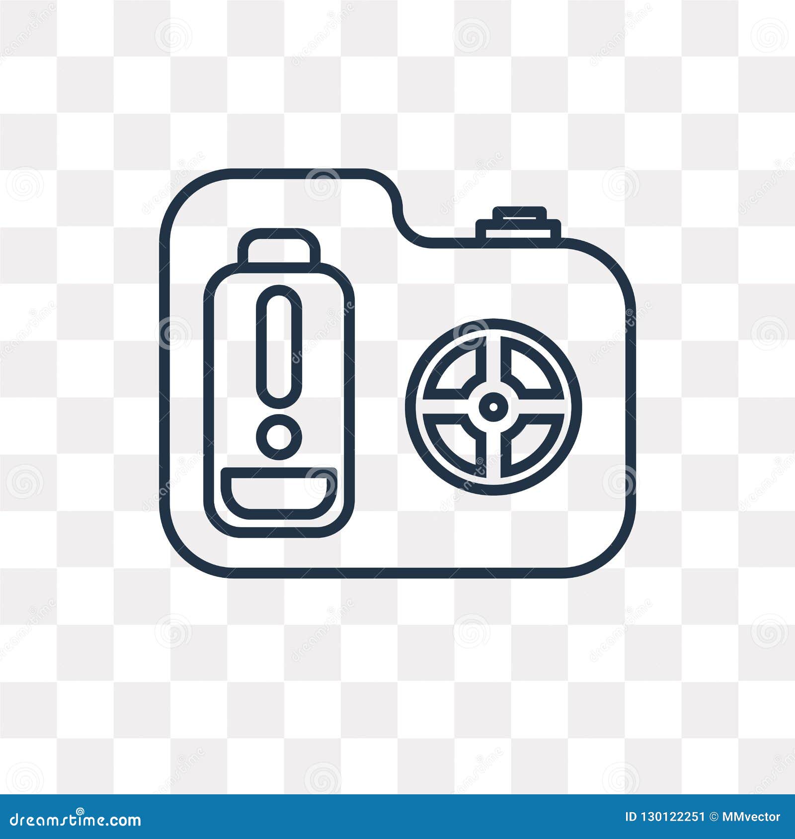 Low Battery Vector Icon Isolated on Transparent Background, Line Stock ...