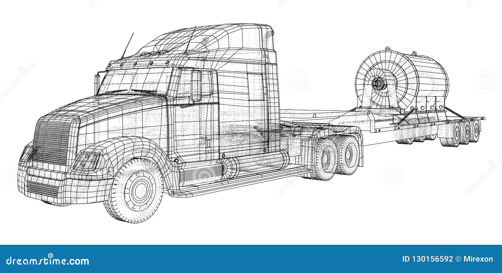 Cargo Vehicle Realistic Composition Cartoon Vector | CartoonDealer.com ...