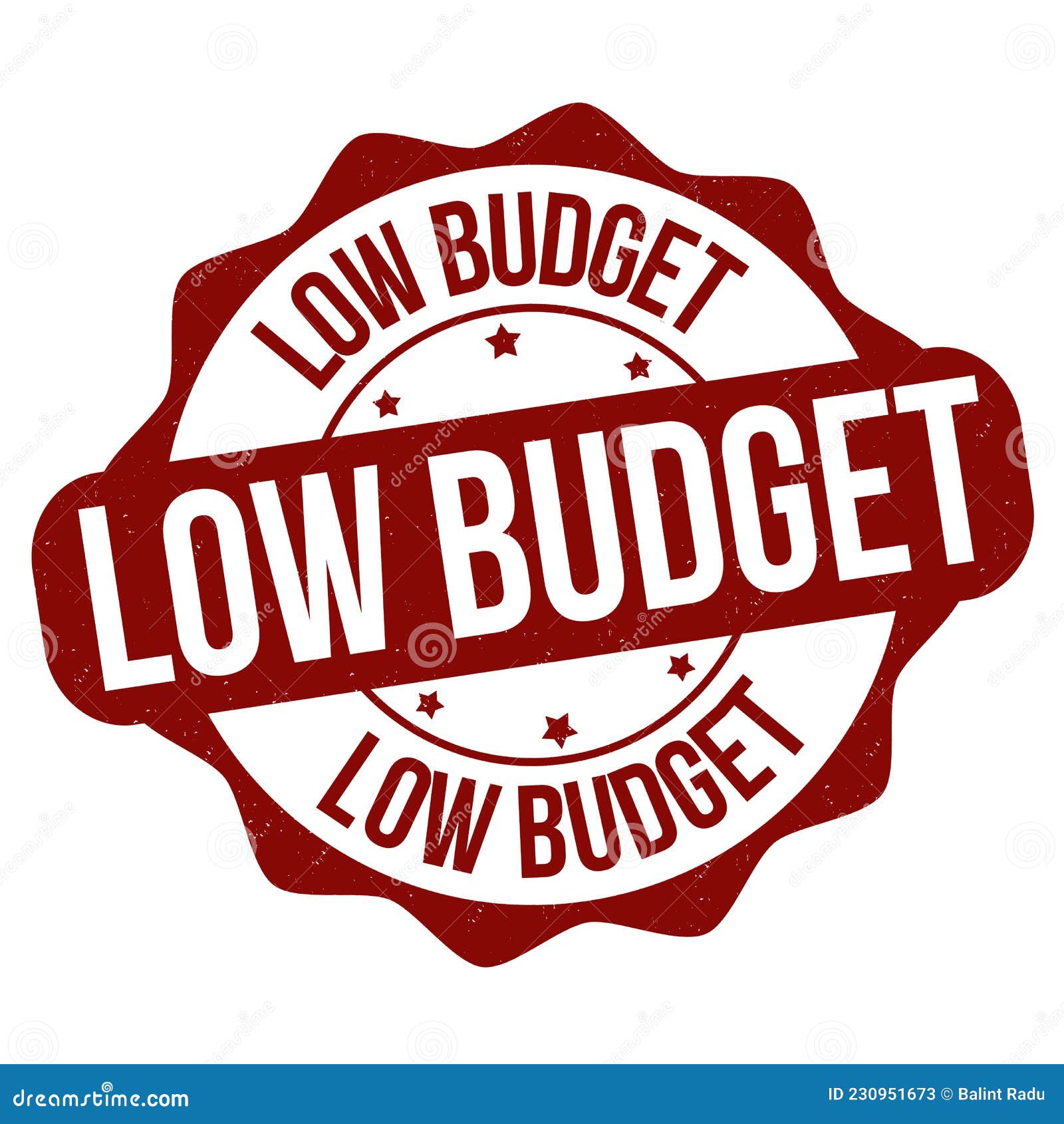 Low budget label or stamp stock vector. Illustration of background ...