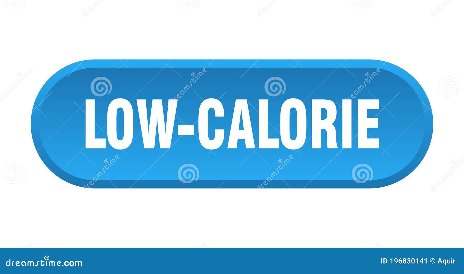 Low-calorie Button. Rounded Sign on White Background Stock Vector ...
