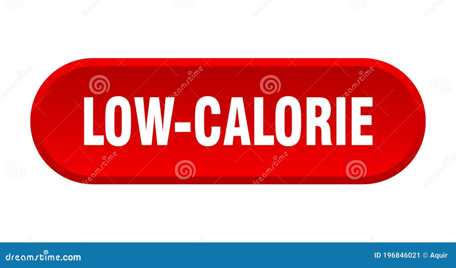 Low-calorie Button. Rounded Sign on White Background Stock Vector ...