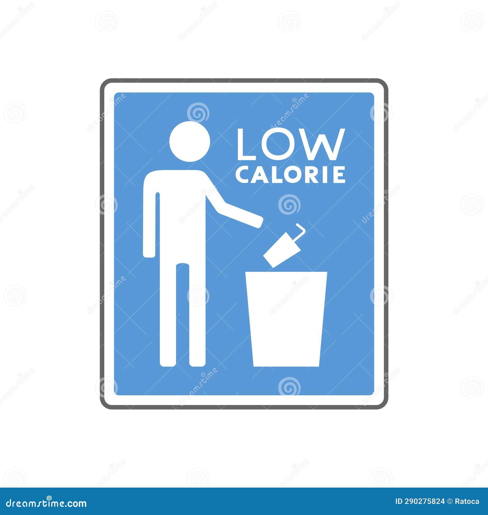 Low calorie message symbol stock vector. Illustration of product ...