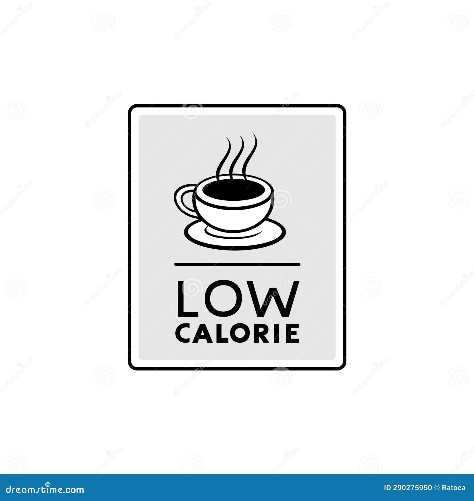 Low calorie message symbol stock vector. Illustration of food - 290275950