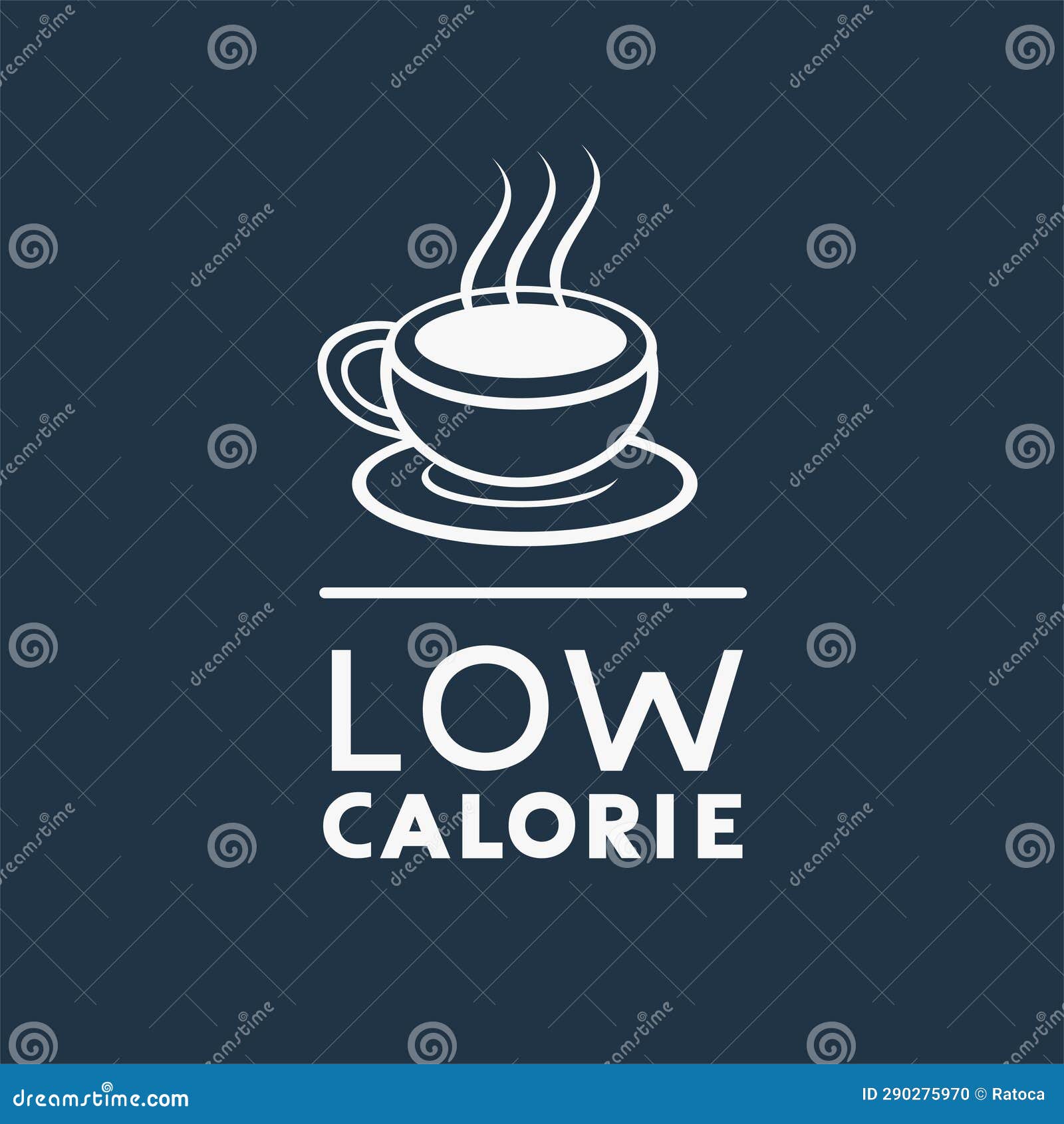 Low calorie message symbol stock vector. Illustration of sign - 290275970
