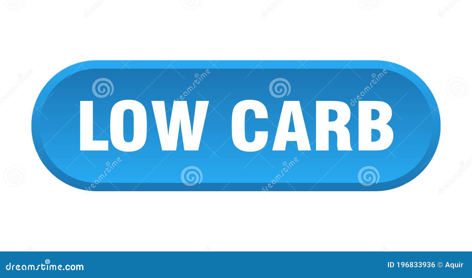Low Carb Button. Rounded Sign on White Background Stock Vector ...