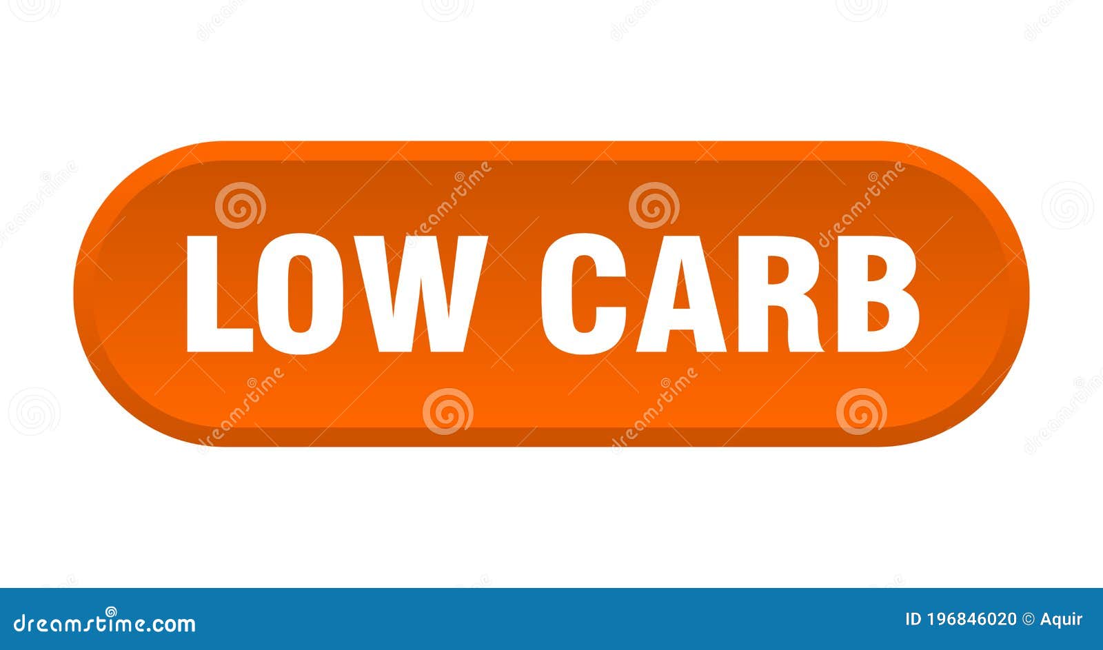 Low Carb Button. Rounded Sign on White Background Stock Vector ...