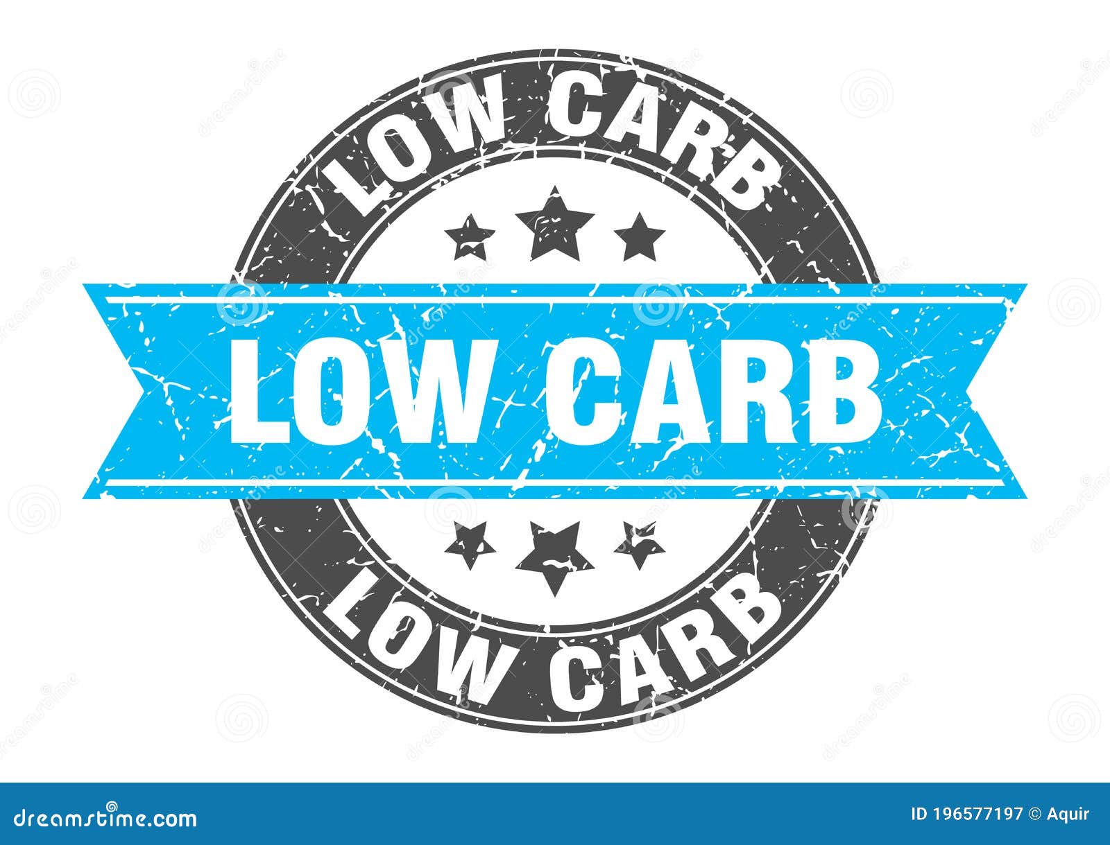 Low Carb Round Stamp with Ribbon. Label Sign Stock Vector ...