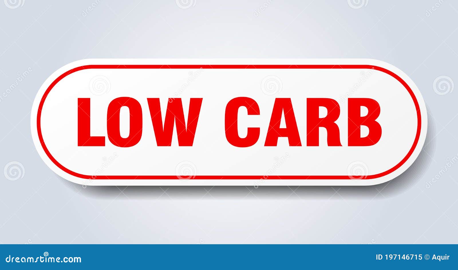 Low Carb Sign. Low Carb Round Isolated Ribbon Label. Cartoon Vector ...