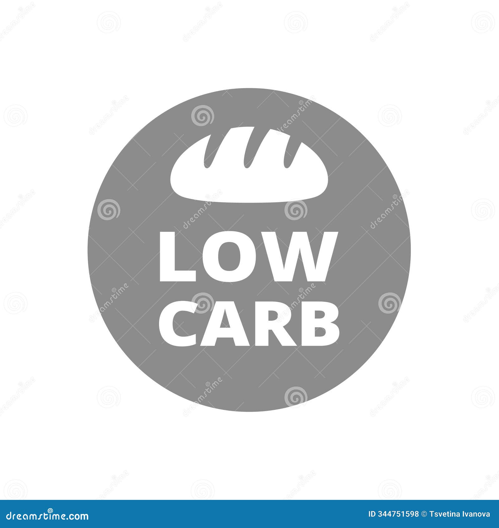 Low Carb Label. Low Carb Isolated Seal. Sticker. Sign Cartoon Vector ...