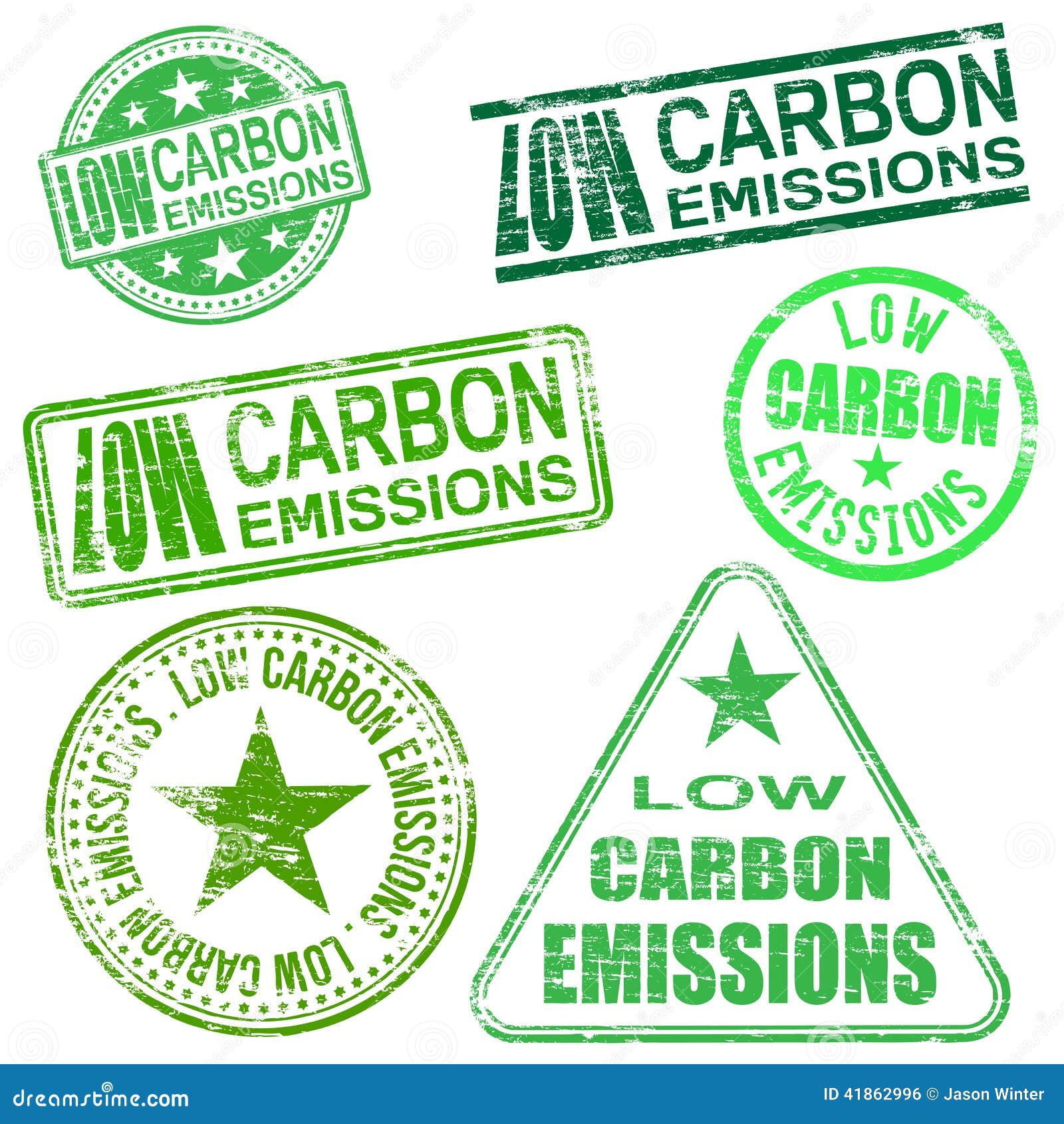 Low Carbon Emissions Stamps Stock Vector - Illustration of energy ...