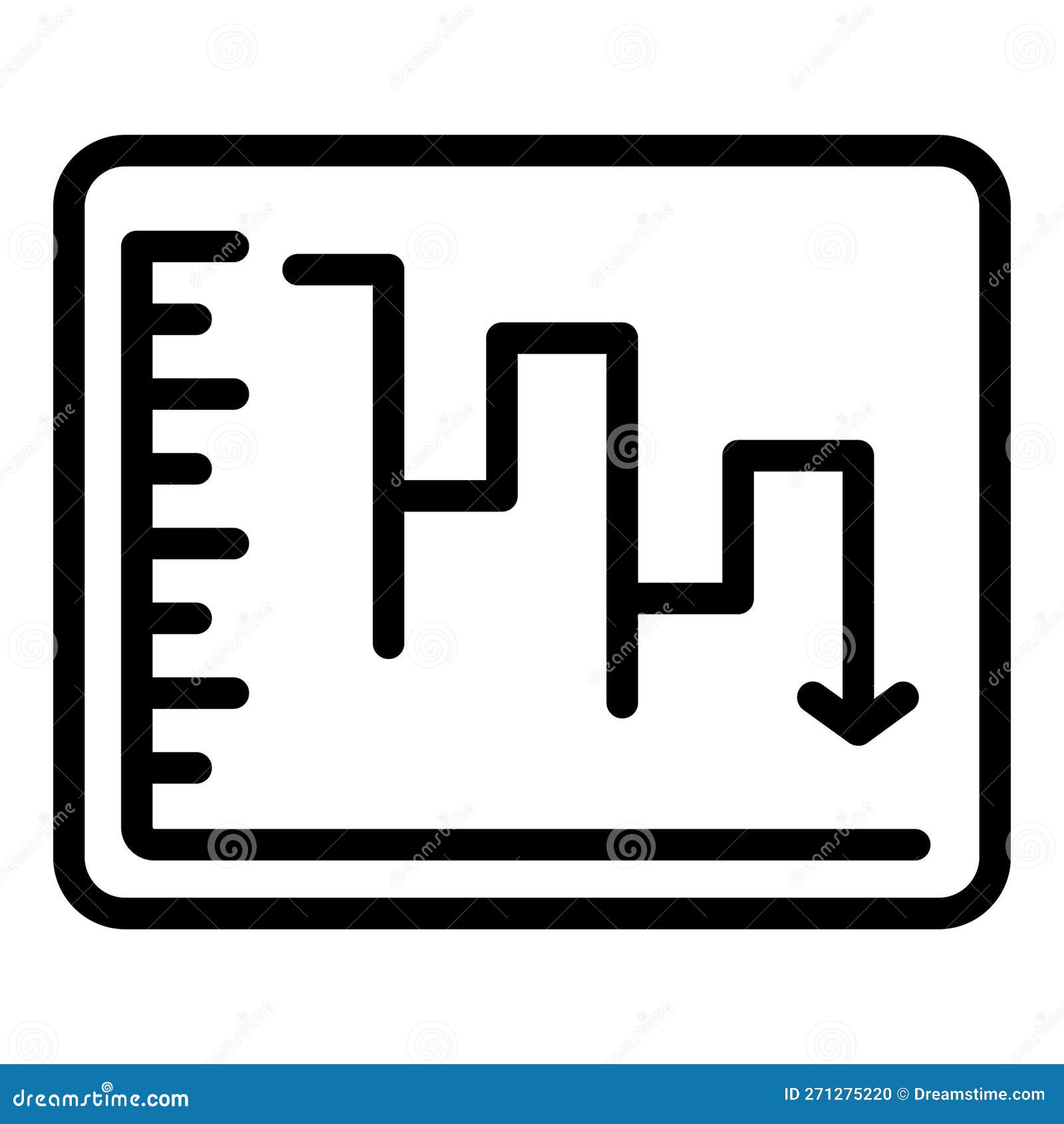 Low Chart Icon Outline Vector. Work Stress Stock Vector - Illustration ...