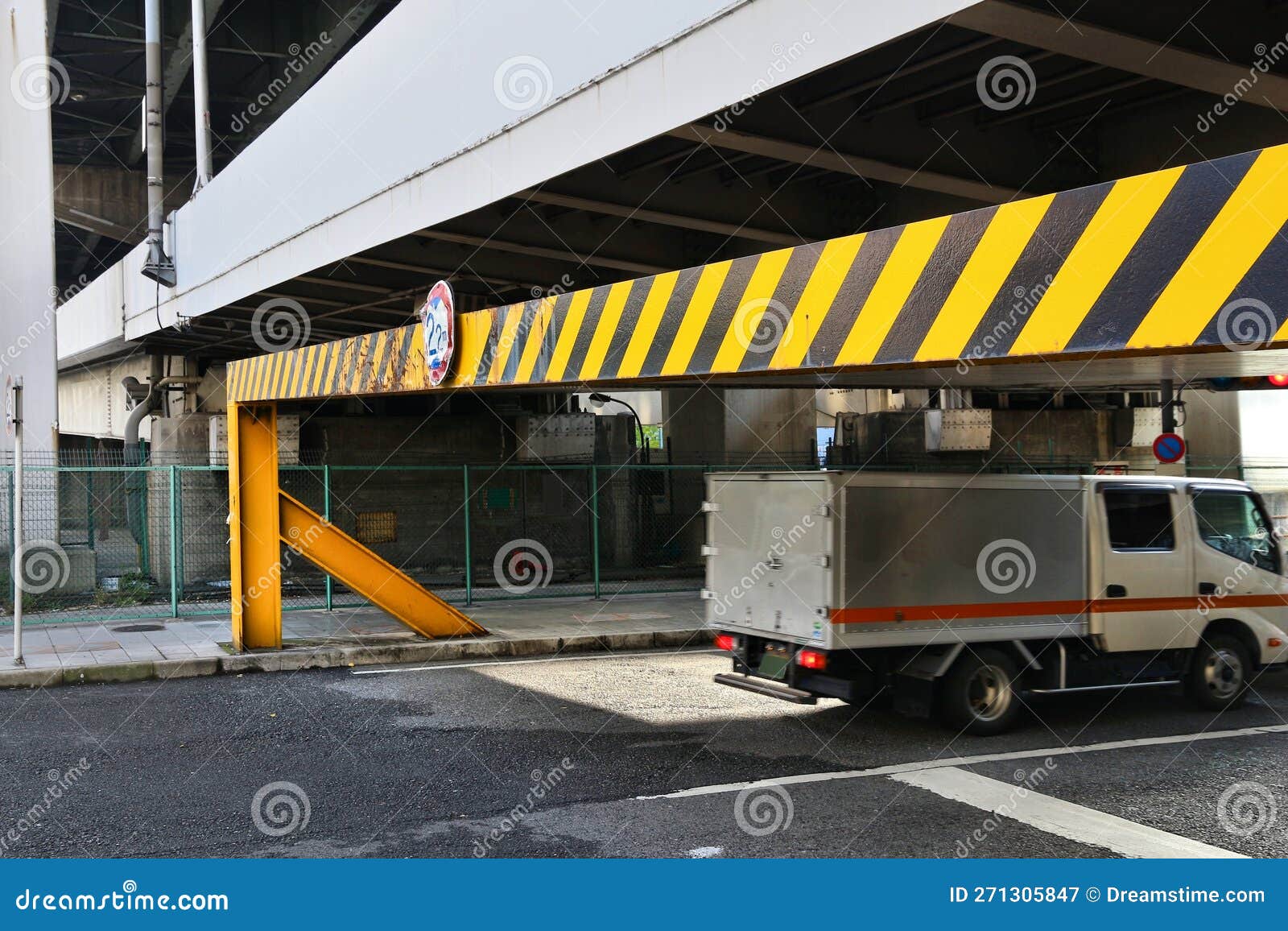 Clearance At The Railway Junction Closeup. Rail Safety Stock ...
