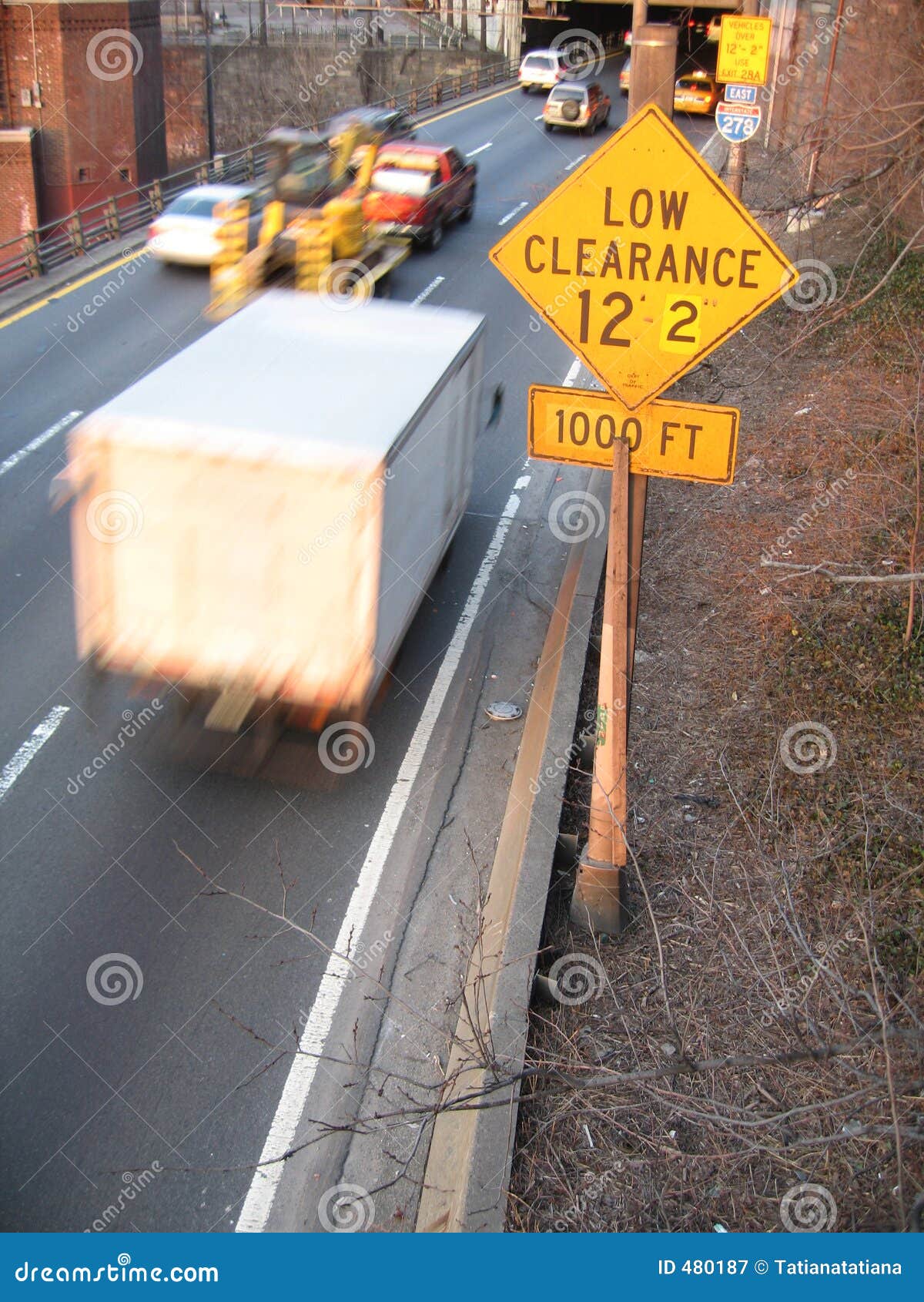 Low Clearance Sign stock image. Image of highway, truck - 480187