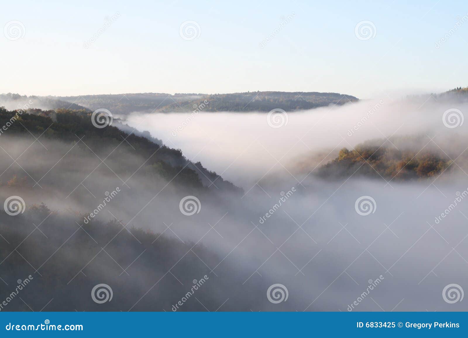 Low Cloud and Fog on Hills stock image. Image of morning - 6833425