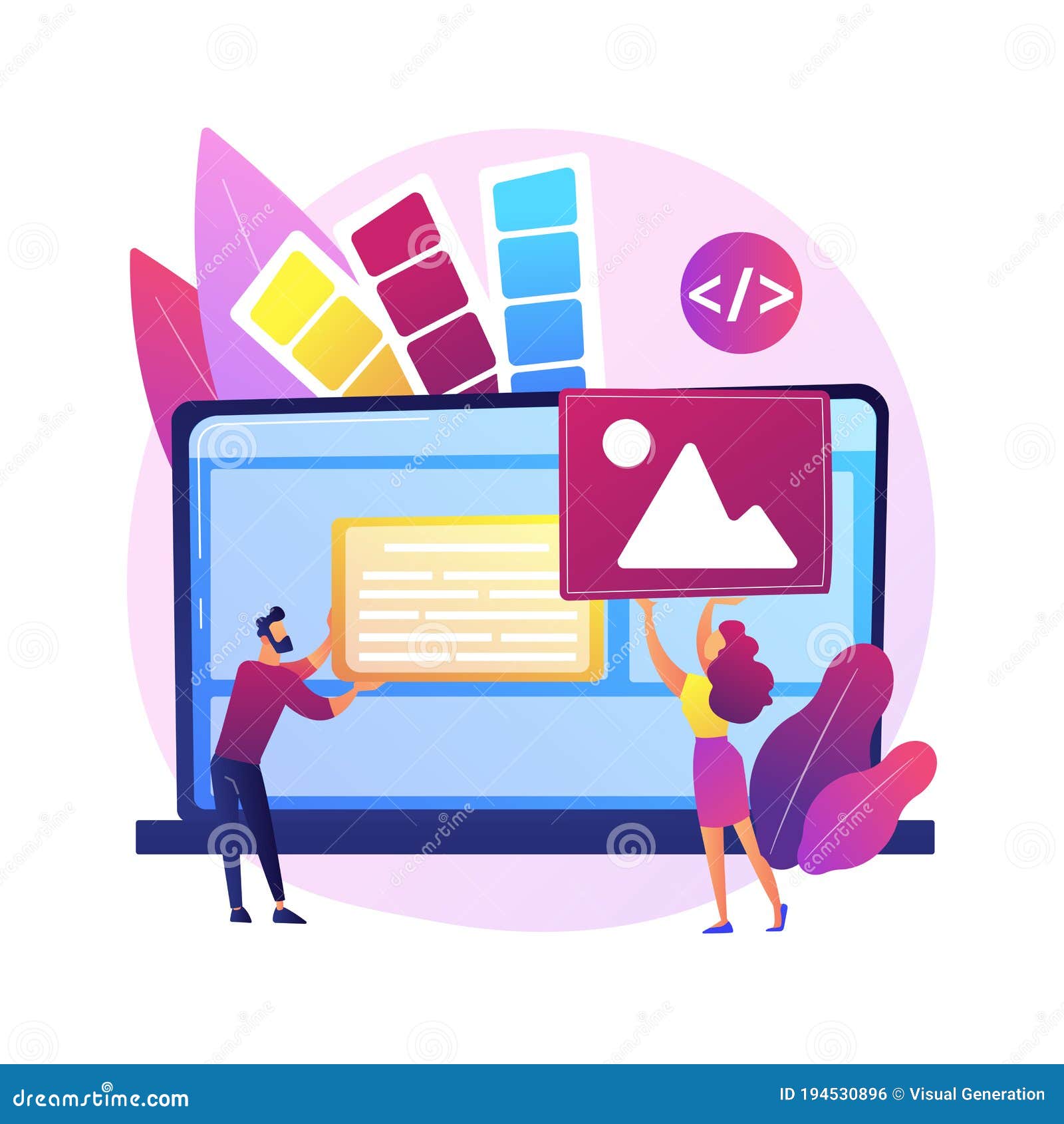 Low Code Development Abstract Concept Vector Illustration. Stock Vector ...