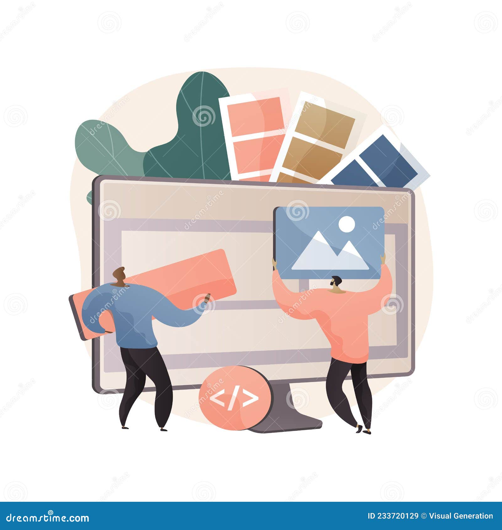 Low Code Development Abstract Concept Vector Illustration Stock Vector