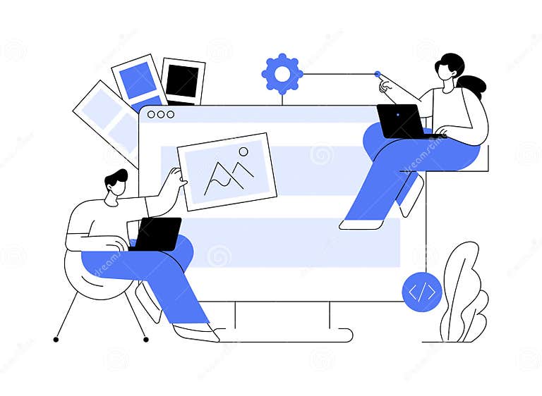 Low Code Development Abstract Concept Vector Illustration. Stock Vector ...