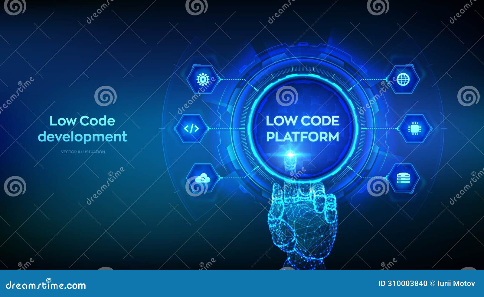 Low Code Platform and No Code Development Technology Concept. LCDP and NCDP - Software ...