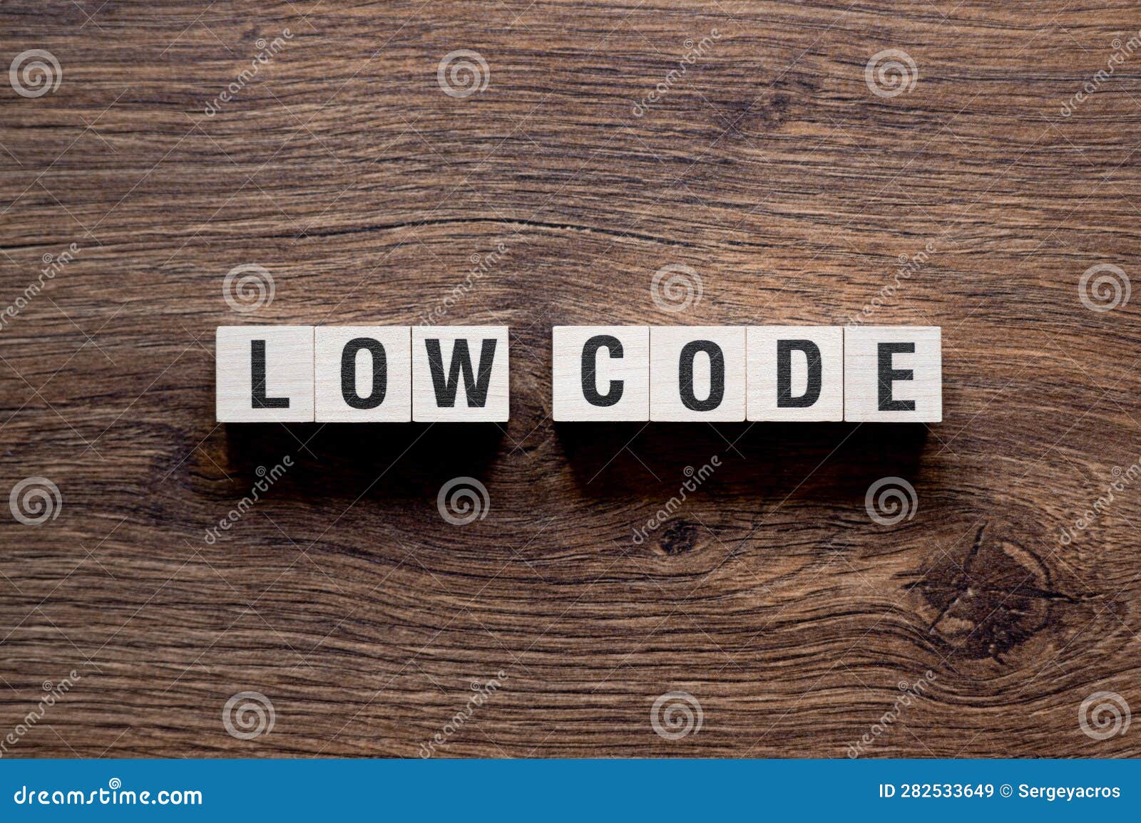 Low Code - Word Concept on Building Blocks, Text Stock Image - Image of ...