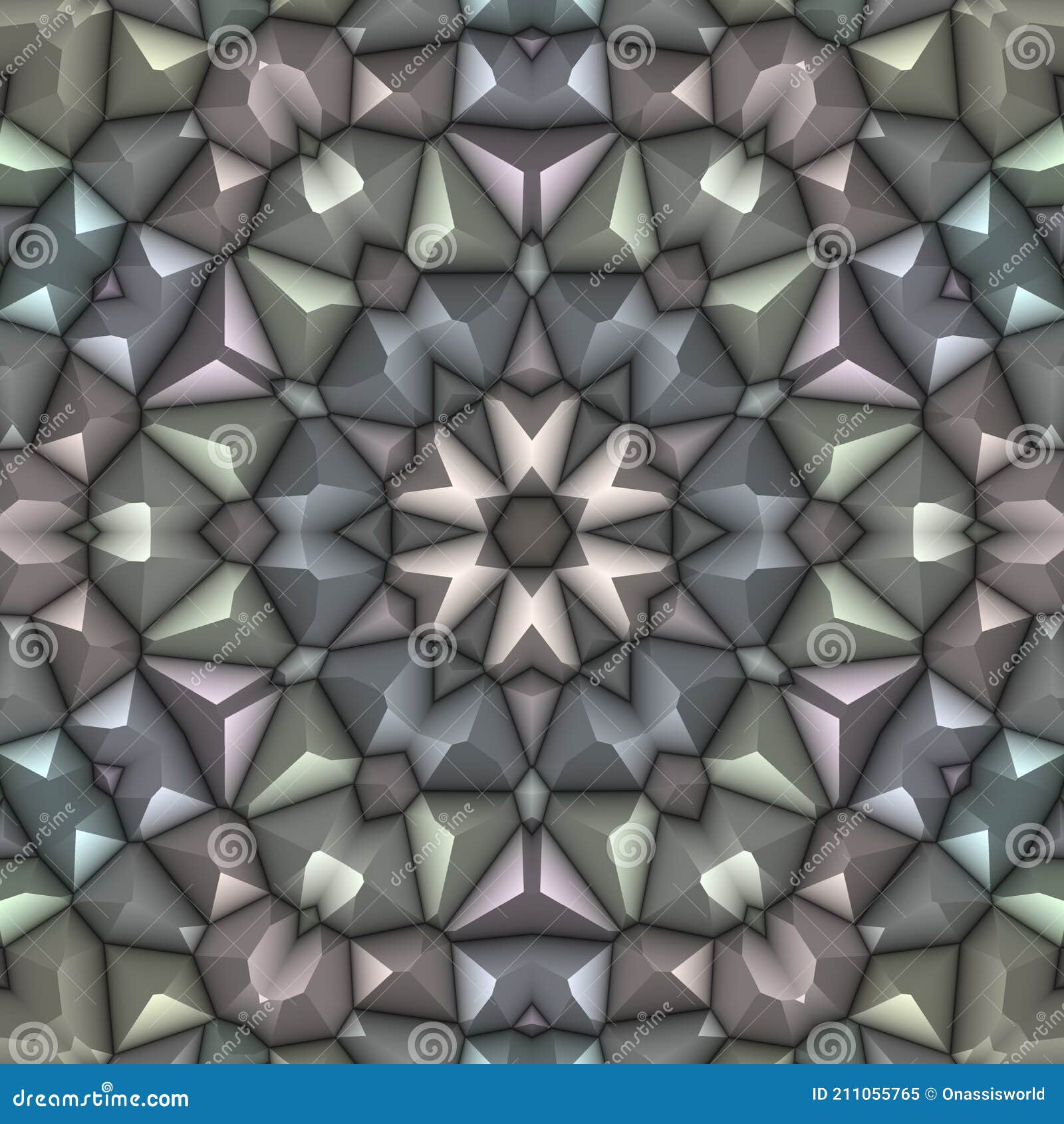 Low Color 3D Abstract Shapes Blurs Background Stock Illustration ...