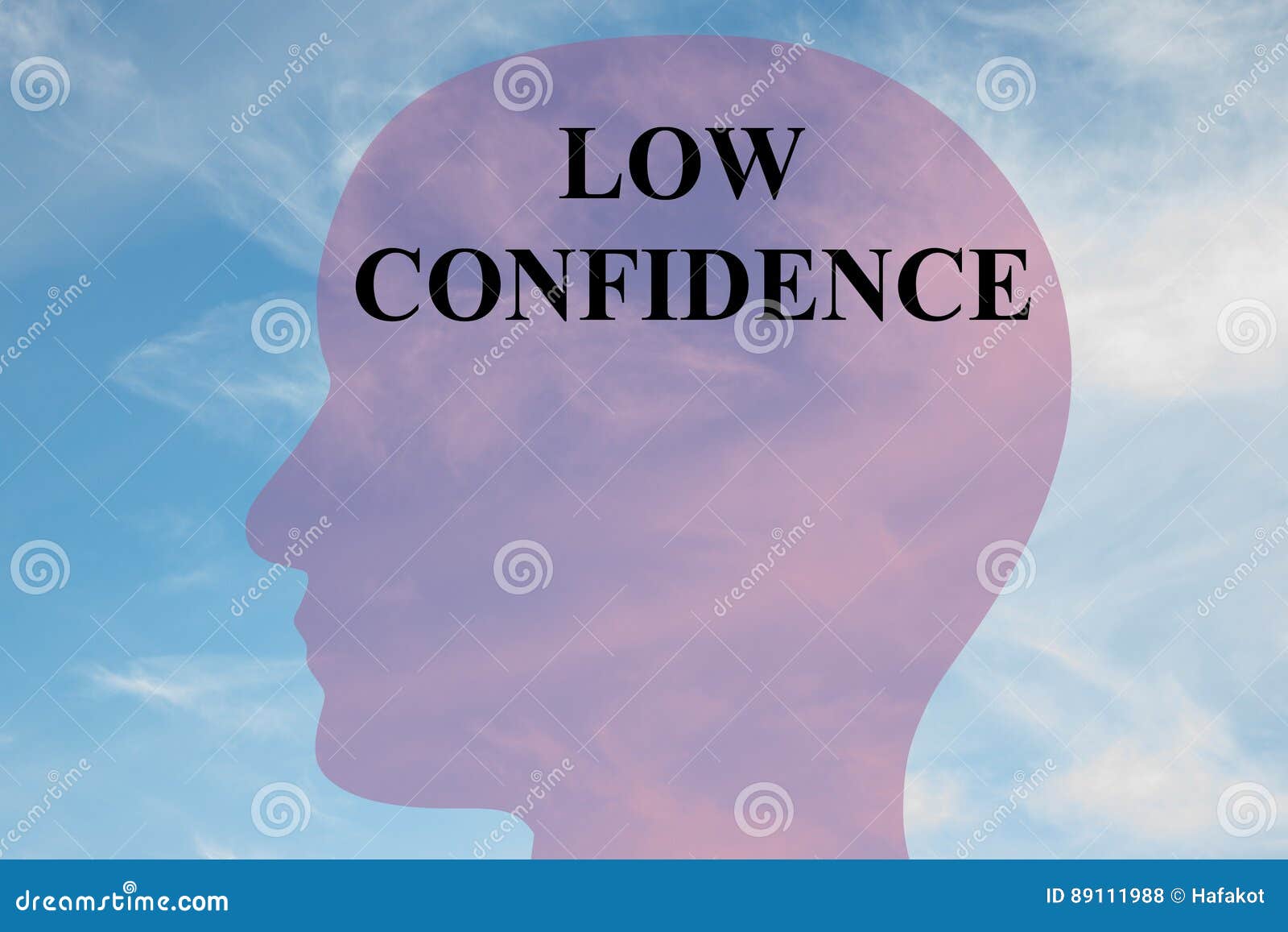 Low Confidence - Mental Concept Stock Illustration - Illustration of ...