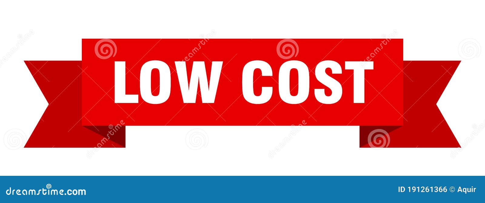 Low cost ribbon. stock vector. Illustration of paper - 191261366
