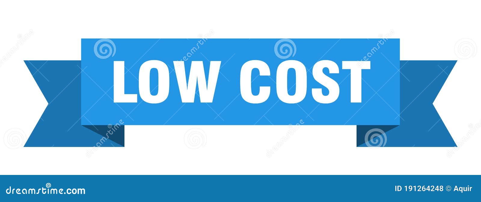 Low cost ribbon. stock vector. Illustration of sign - 191264248