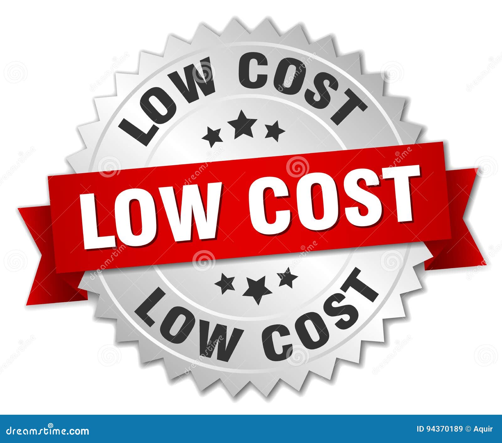 Low Cost Round Isolated Badge Stock Vector - Illustration of sticker ...