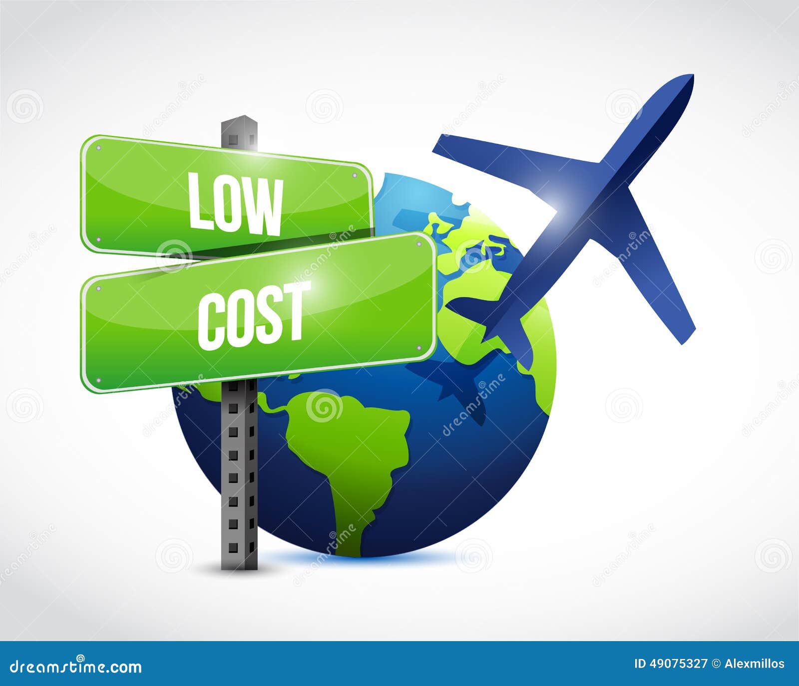 Low Cost Travel Globe Illustration Design Stock Illustration ...