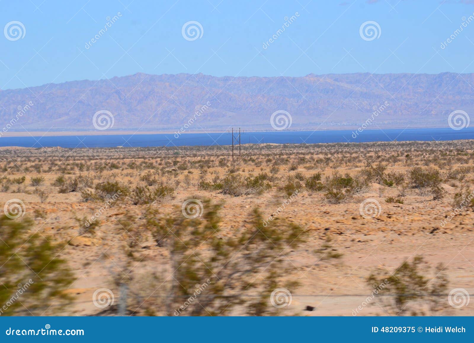 Low desert with sultan sea stock image. Image of surrounded - 48209375