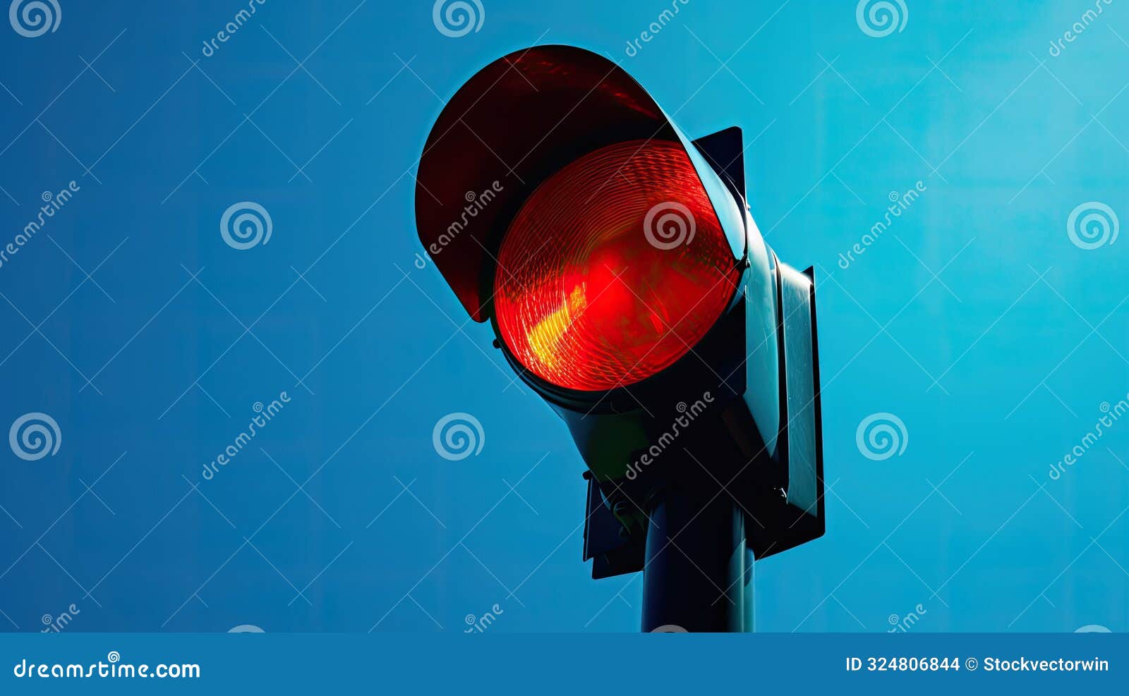 Red Electron Of Traffic Light Tail Stock Illustration | CartoonDealer ...