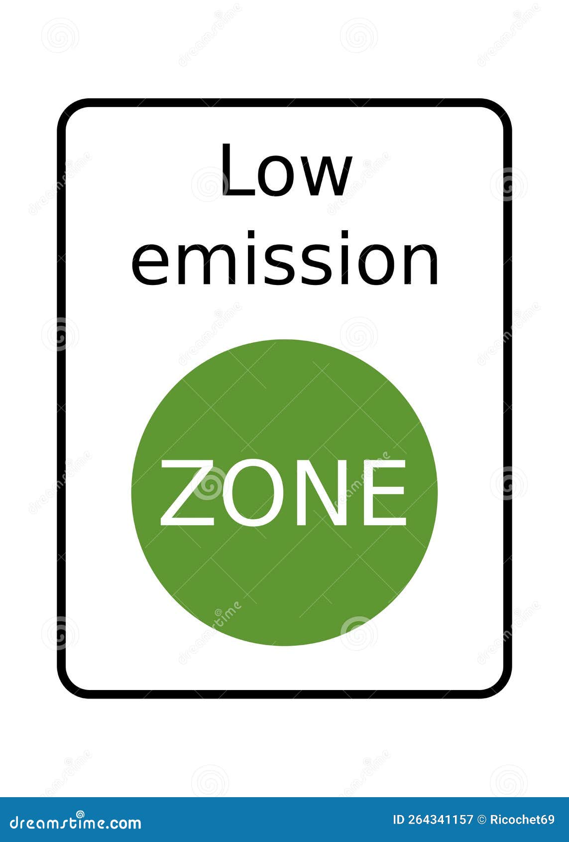 Low emission zone symbol stock illustration. Illustration of clean ...
