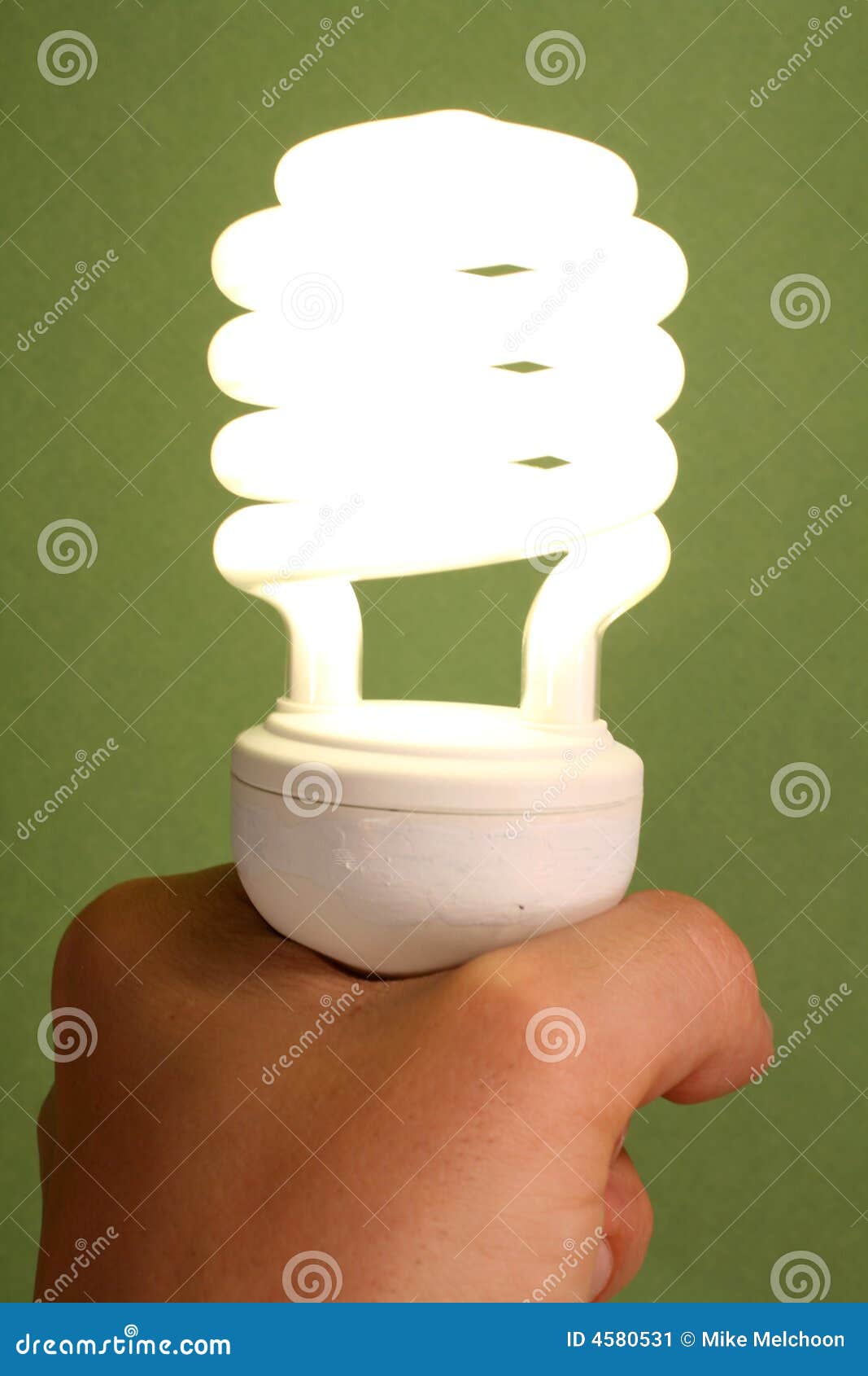 Low Energy Light Bulb stock image. Image of bright, green - 4580531