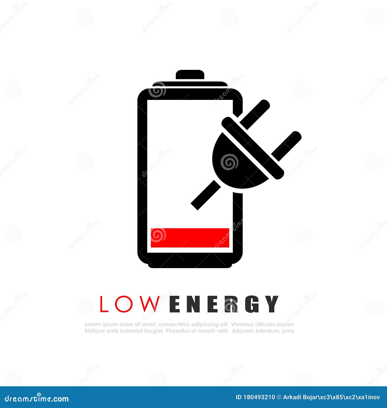 Low energy vector logo stock vector. Illustration of flat - 180493210
