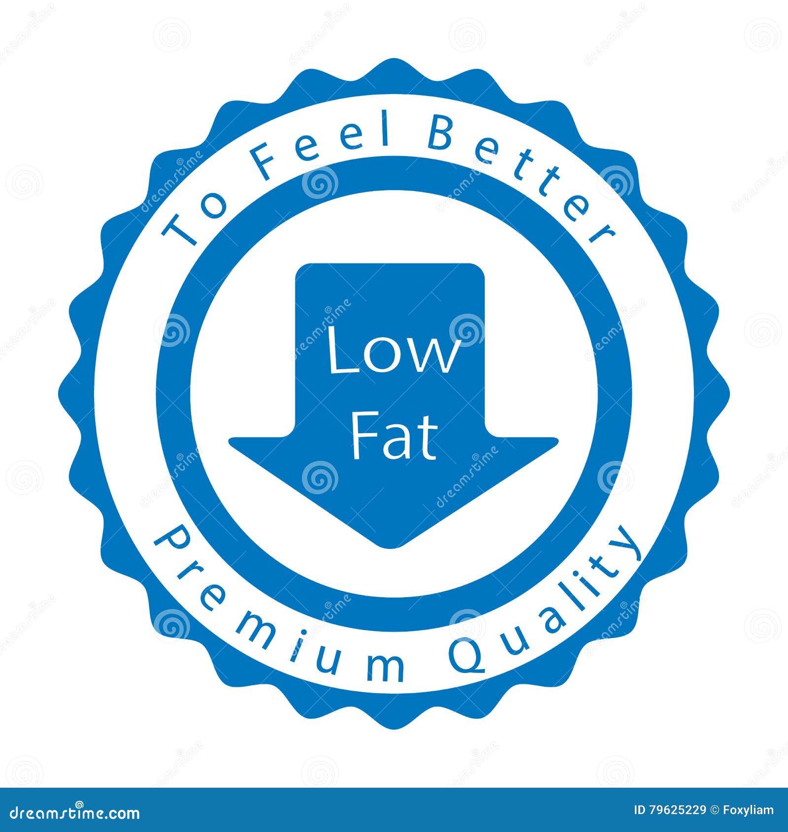 Low fat badge stock vector. Illustration of circle, arrow - 79625229
