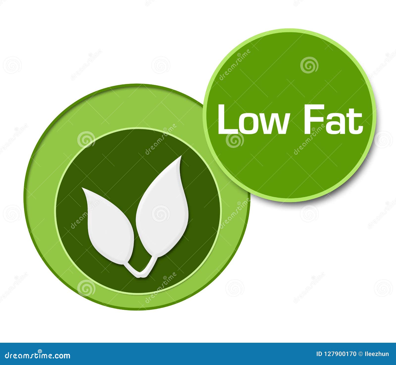 Low Fat Green Three Circles Stock Illustration - Illustration of ...