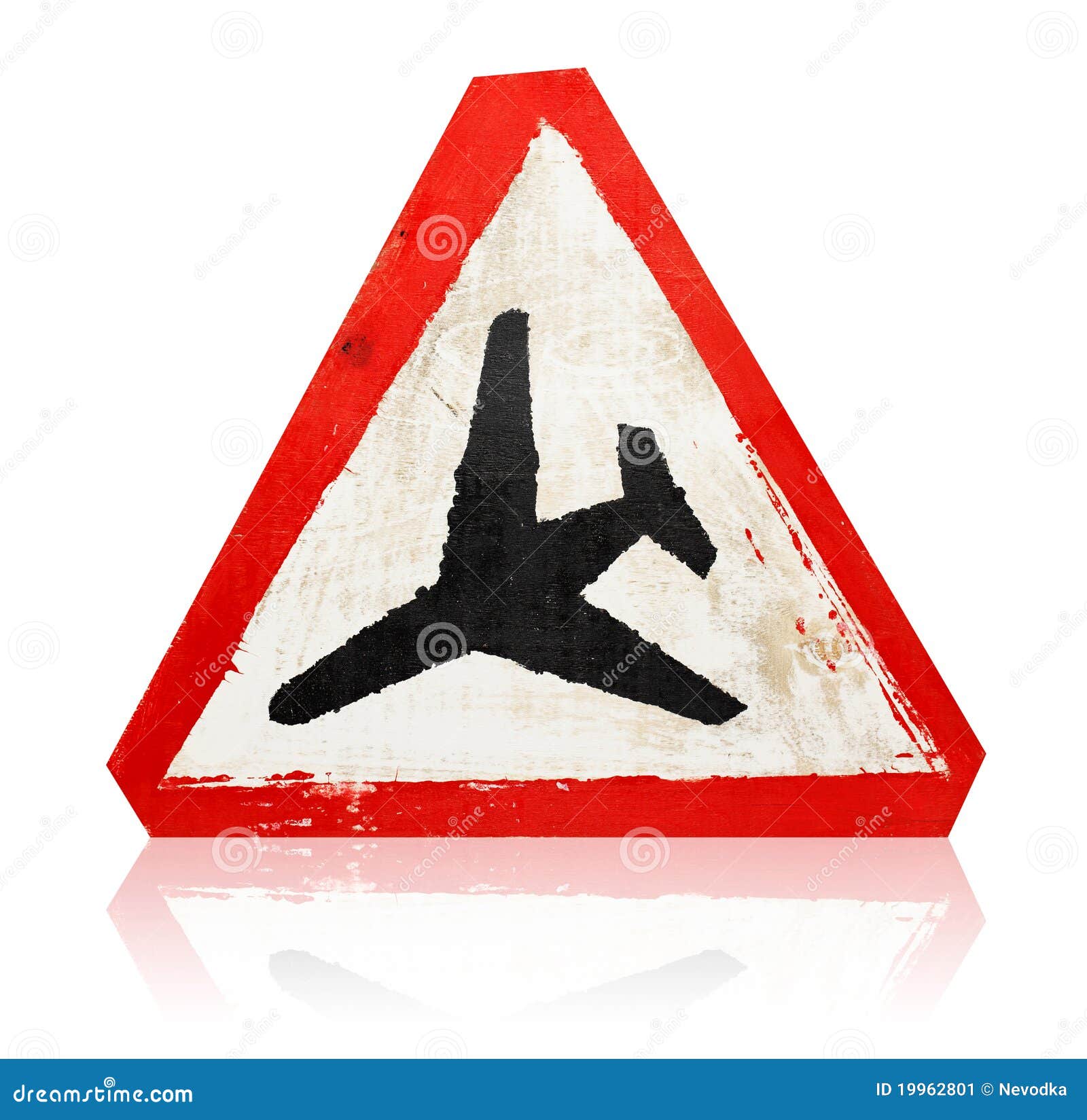 Low Flying Aircraft Road Sign Royalty-Free Stock Photo | CartoonDealer ...