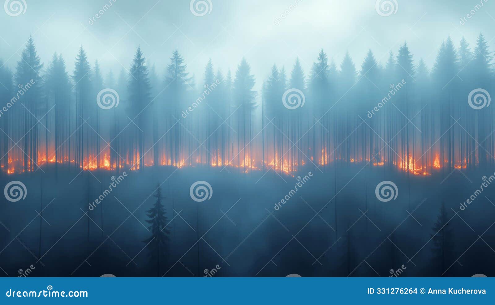 Forest On Fire And Environment Damage And Natural Habitats, Fire Is ...