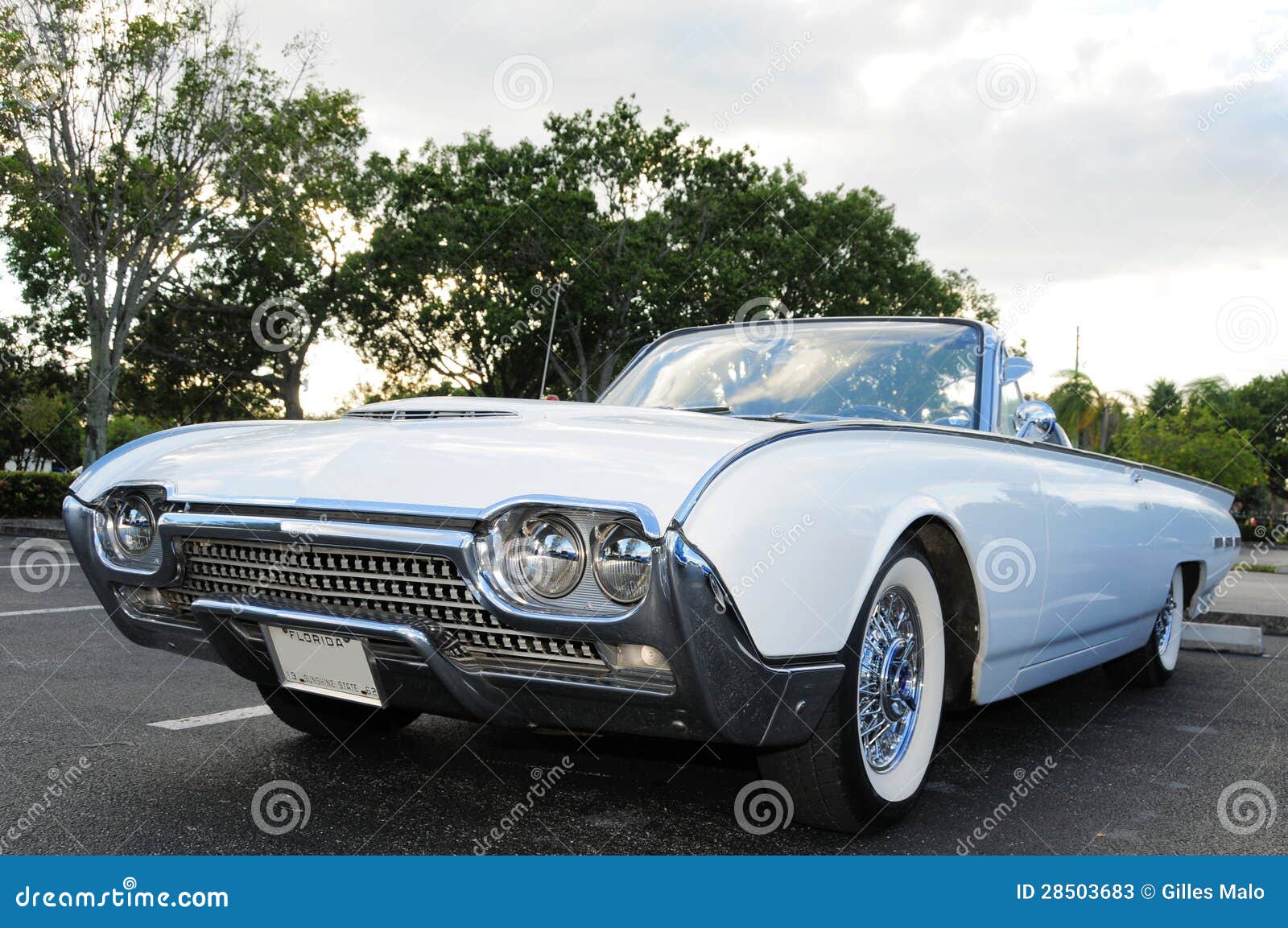 Low Front View of Convertible Car Stock Image - Image of antiques ...