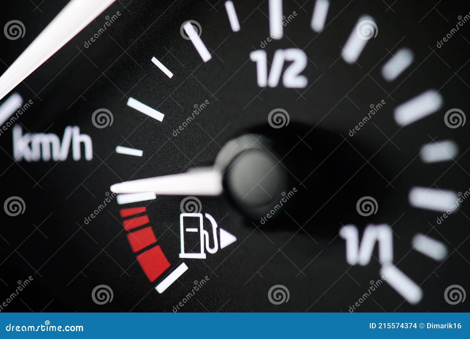 Low Gas Indicator in Car Dashboard Stock Photo - Image of automotive ...